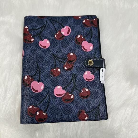 Coach | Office | Coach Notebook In Signature Pvc With Cherry Print Nwt ...